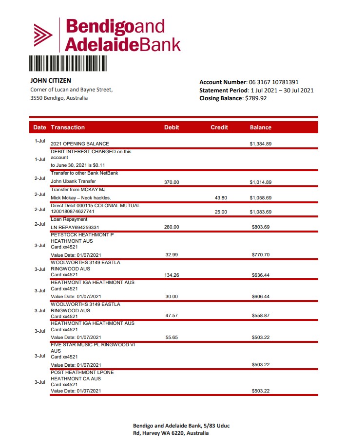 Russia Bank Statement Templates - BankStatements.net